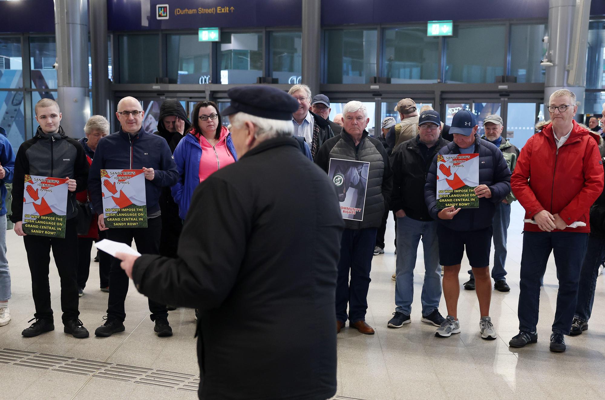 Irish language signs at Belfast Grand Central Station 'an attempt to ...