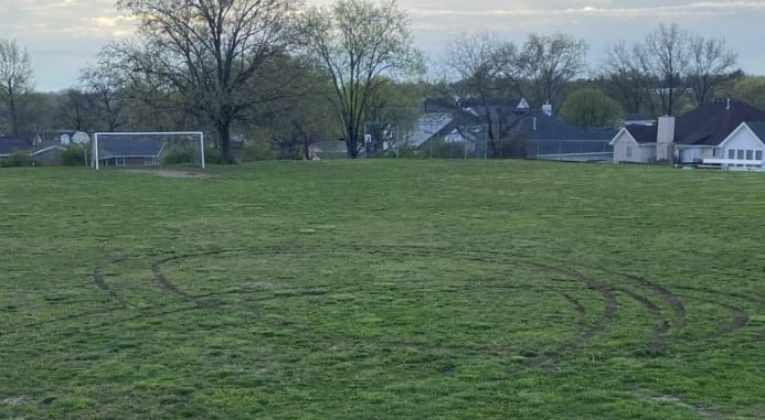 South County soccer field left damaged after Jeep drove across it