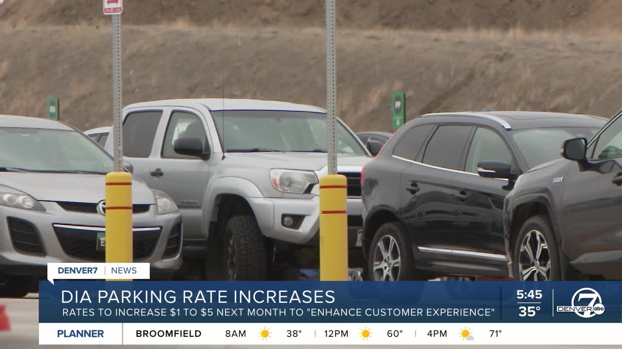 Denver International Airport increasing parking fees, beginning in May