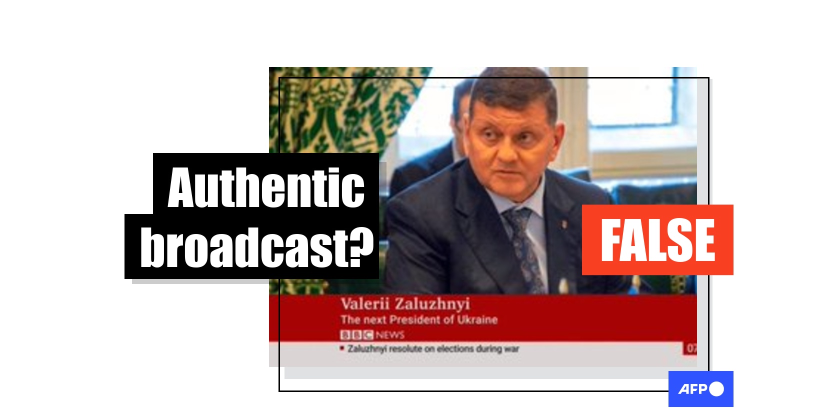 Alleged BBC News chyron on Ukrainian presidency is fake