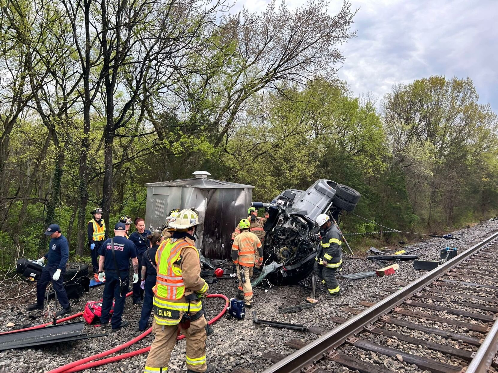 UPDATED: Charges pending after train strikes pickup at private crossing ...