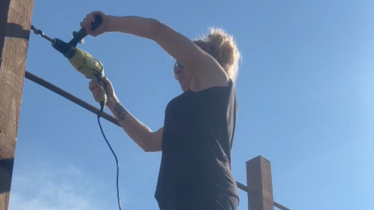 Power tool mishap turns into a hilarious DIY fail as woman accidentally ...