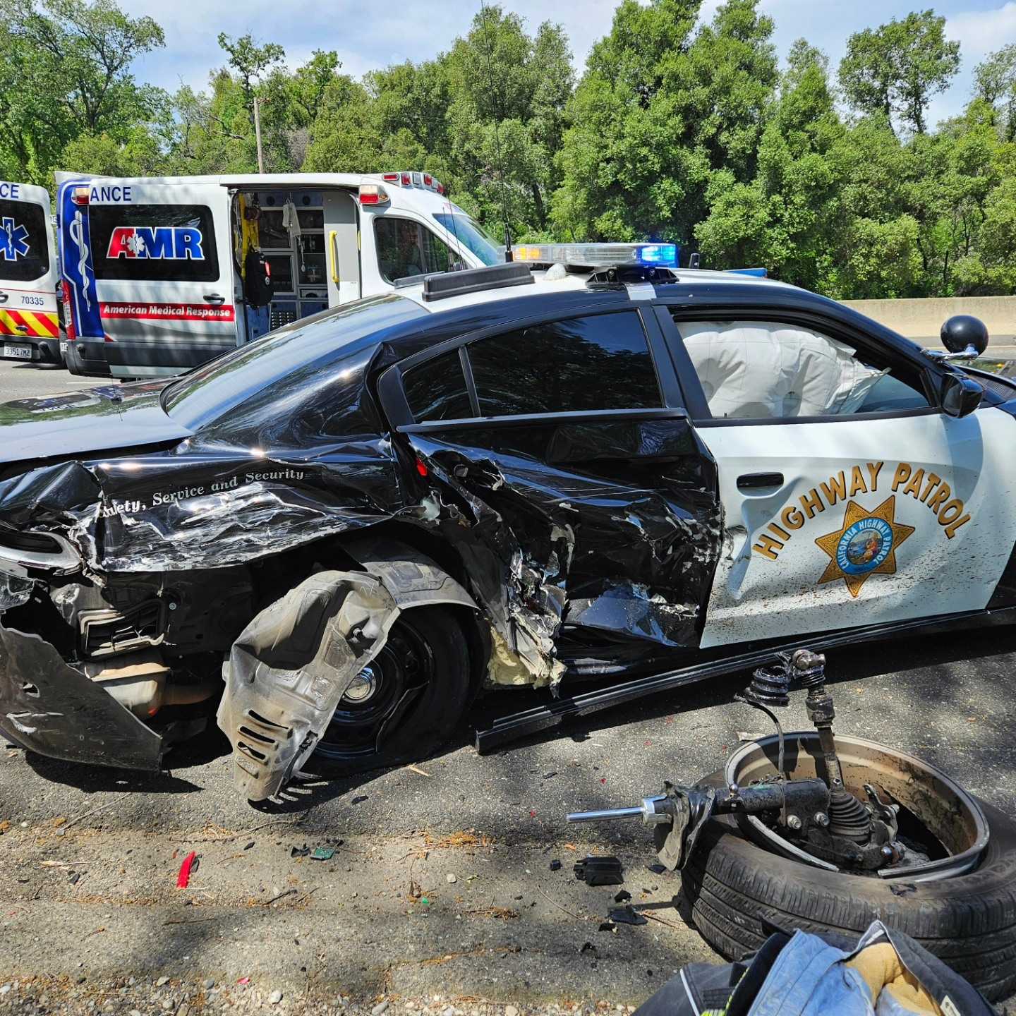 CHP vehicle hit during enforcement stop on I-80 in Placer County,