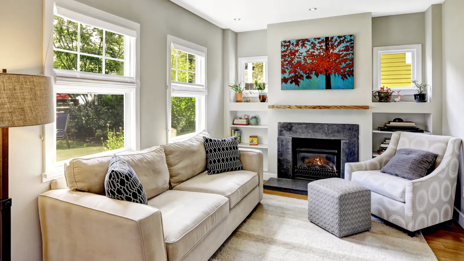 Fireplace styling tips for every season