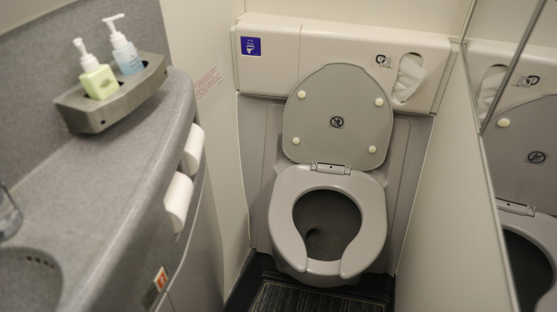 Airplane Toilets Are Crammed Full Of Crap That Doesn't Belong In There