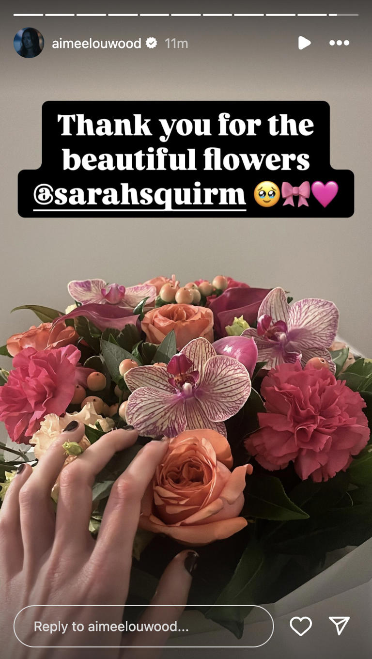 Aimee Lou Wood receives flowers from ‘SNL’ comedian Sarah Sherman after ...