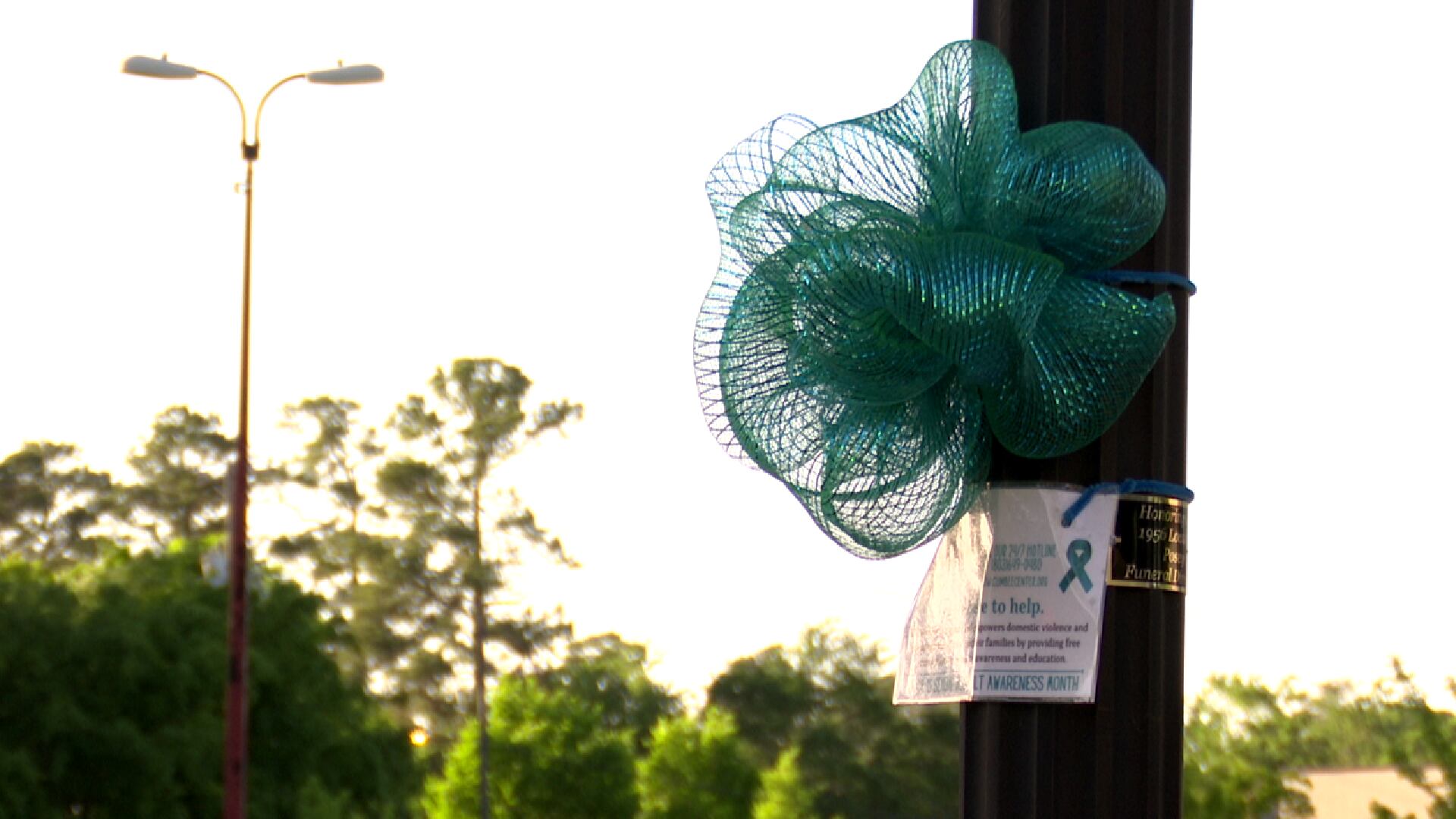Cumbee Center ribbons raise awareness for abuse victims