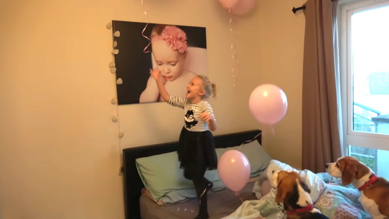 Little girl reacts to a baby gender reveal