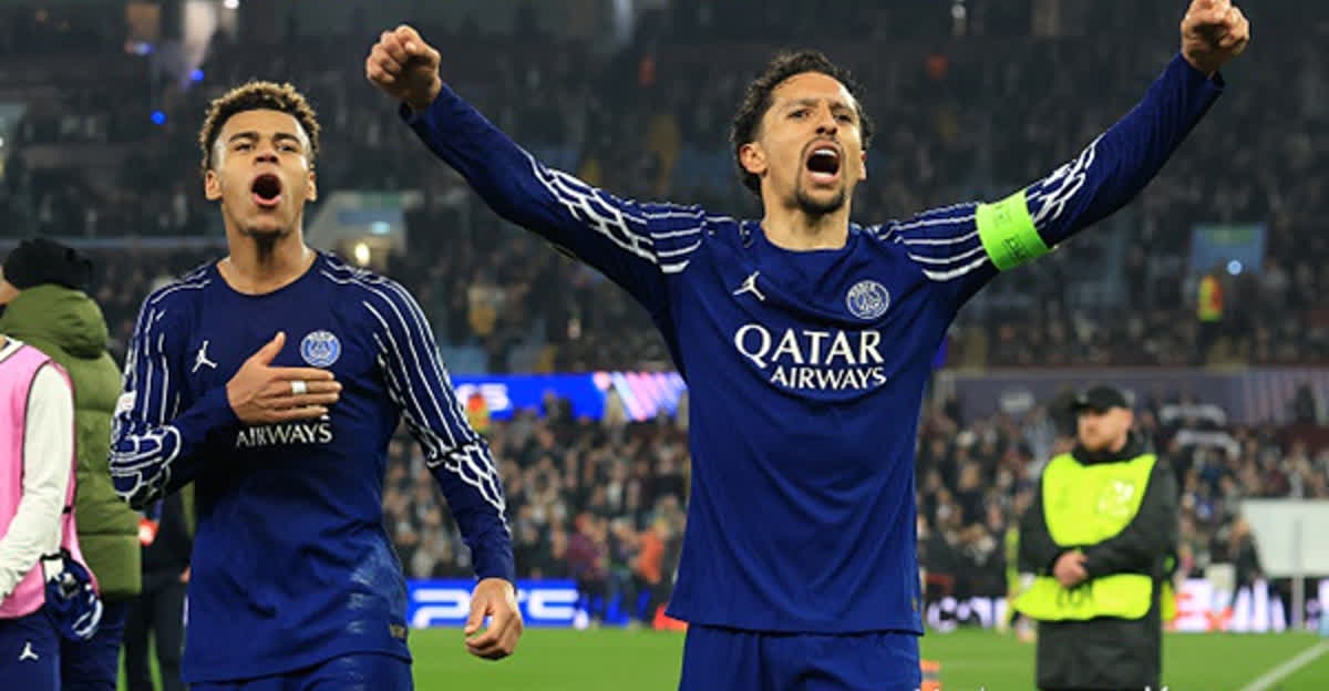 '이강인 결장' PSG, 1·2차전 합계 5-4로 빌라 꺾고 UCL 4강 진출