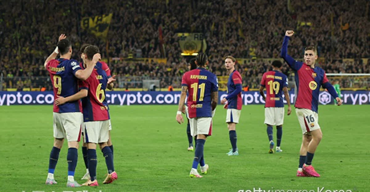 바르셀로나, '기라시 해트트릭' 도르트문트 합산 5-3 제압…UCL 4강행