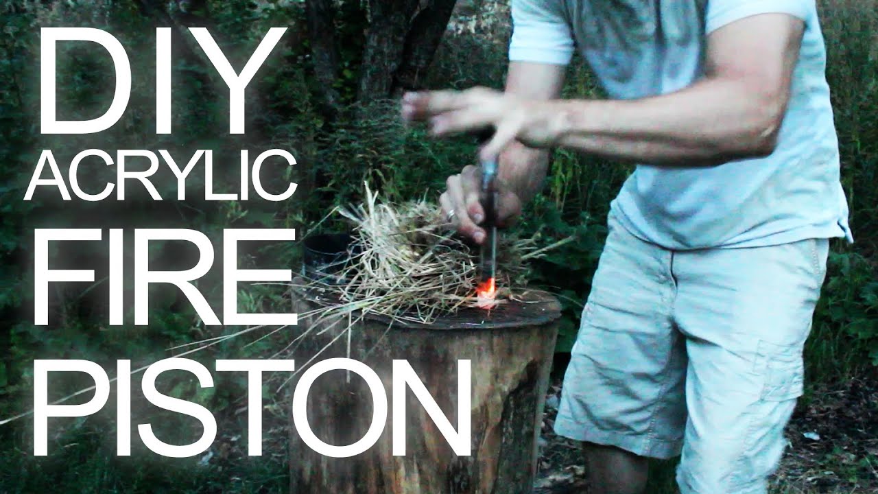 Start a fire by slamming a rod through air