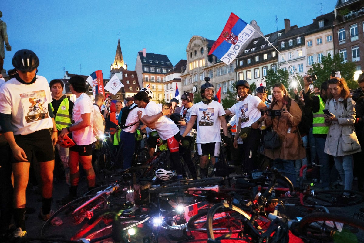 Serbian students cycle hundreds of miles across Europe to take their ...