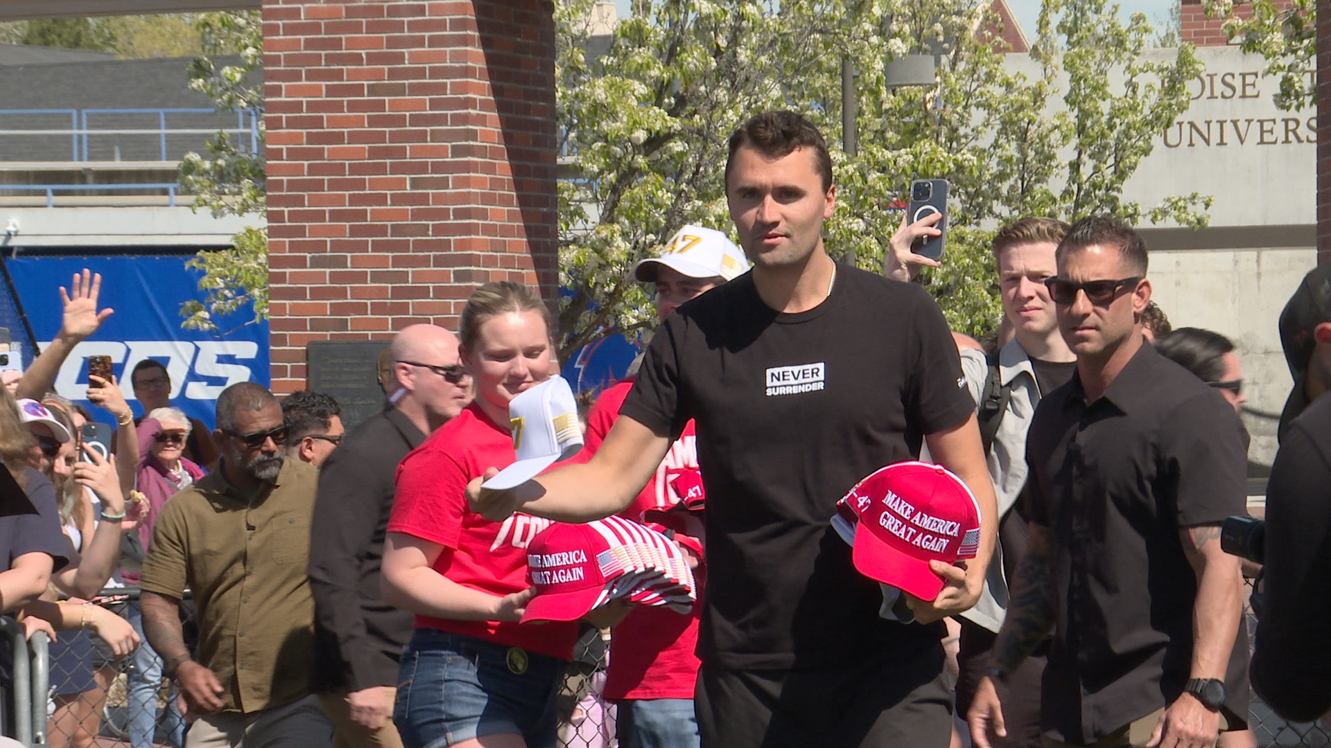 Charlie Kirk "Prove me Wrong" event brought in the crowds at Boise State today.