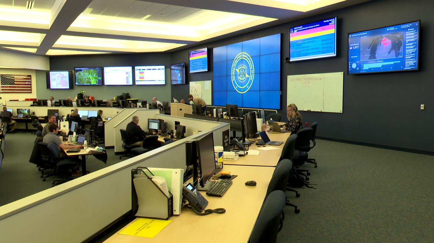 Behind the scenes look at the state emergency operations center