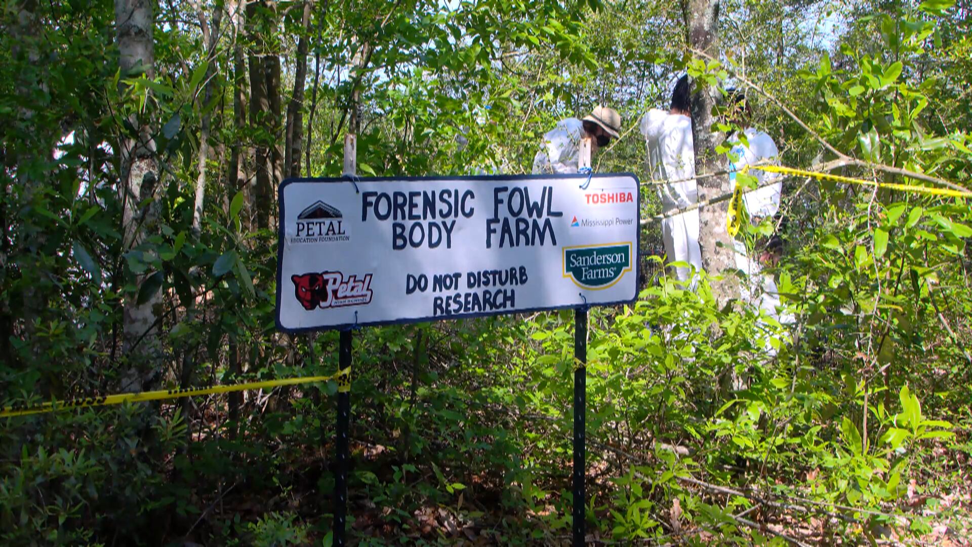Petal HS seniors learning hands-on in Forensic Fowl Body Farm