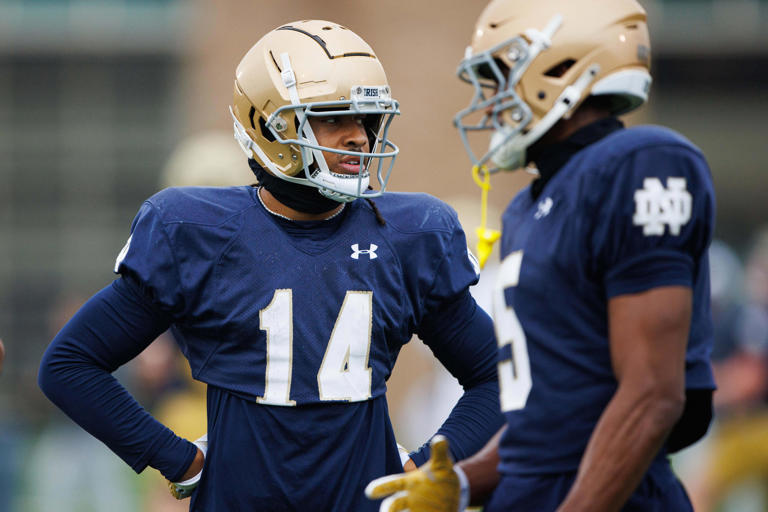 Notre Dame football loses wide receiver Micah Gilbert for the spring ...