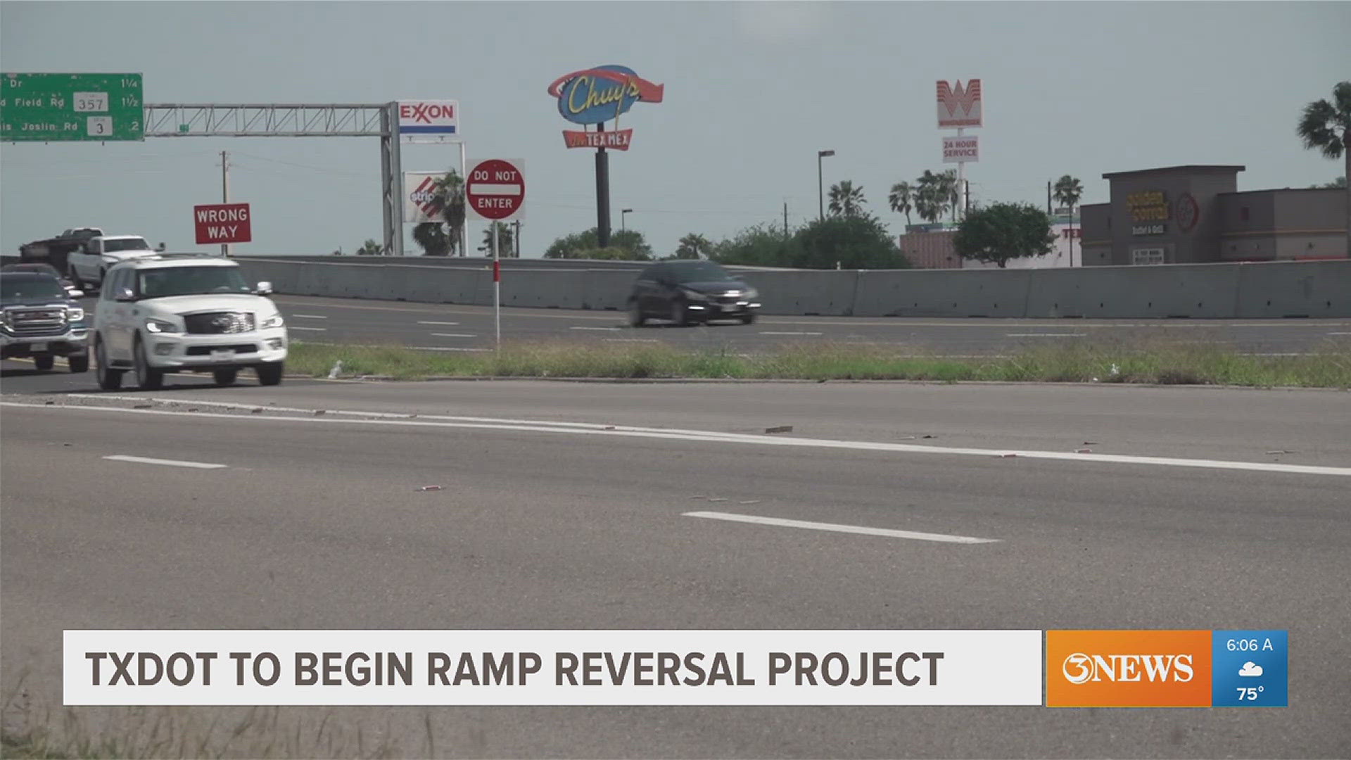 Ramp reversal project continues on from South Staples through Nile