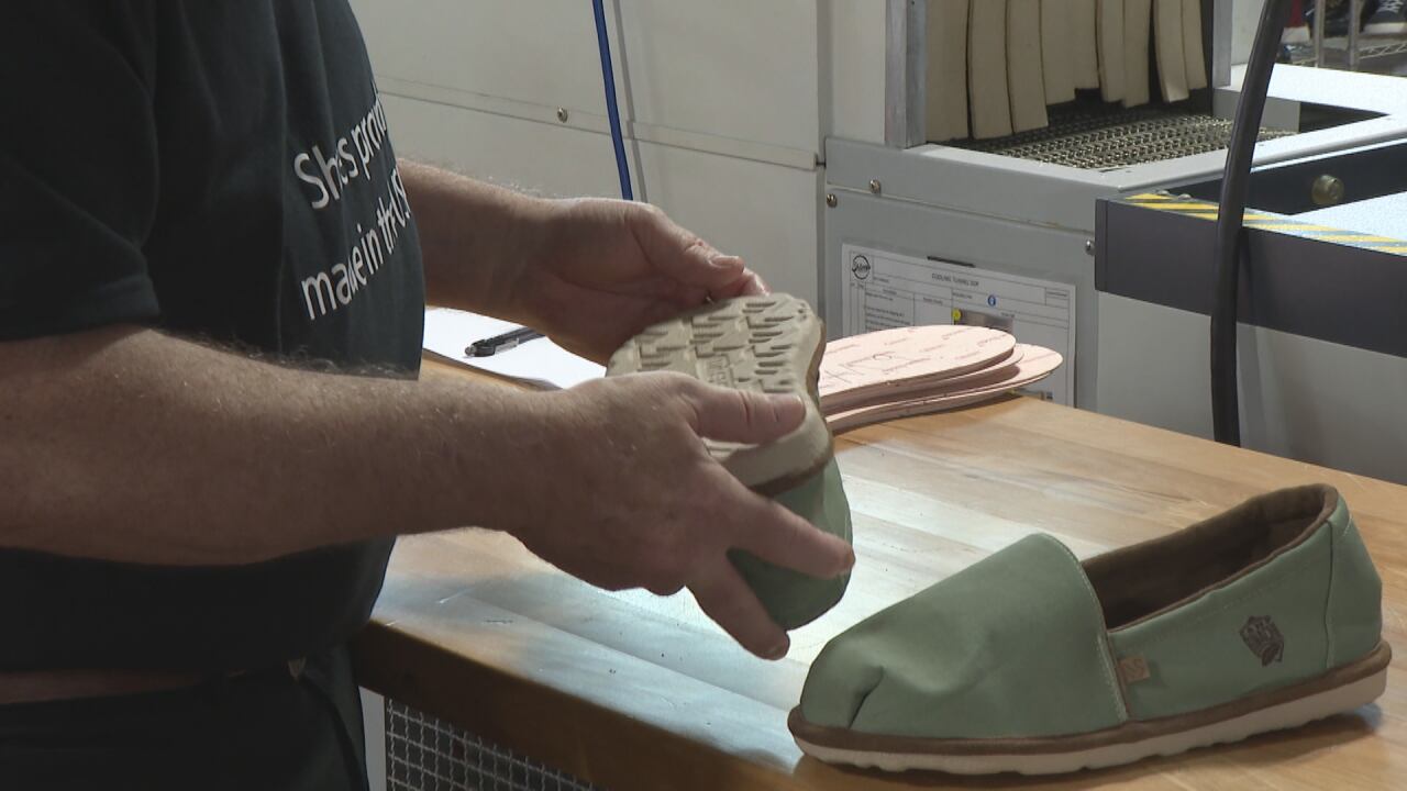 Camp Binachi shoe in production at Shloop