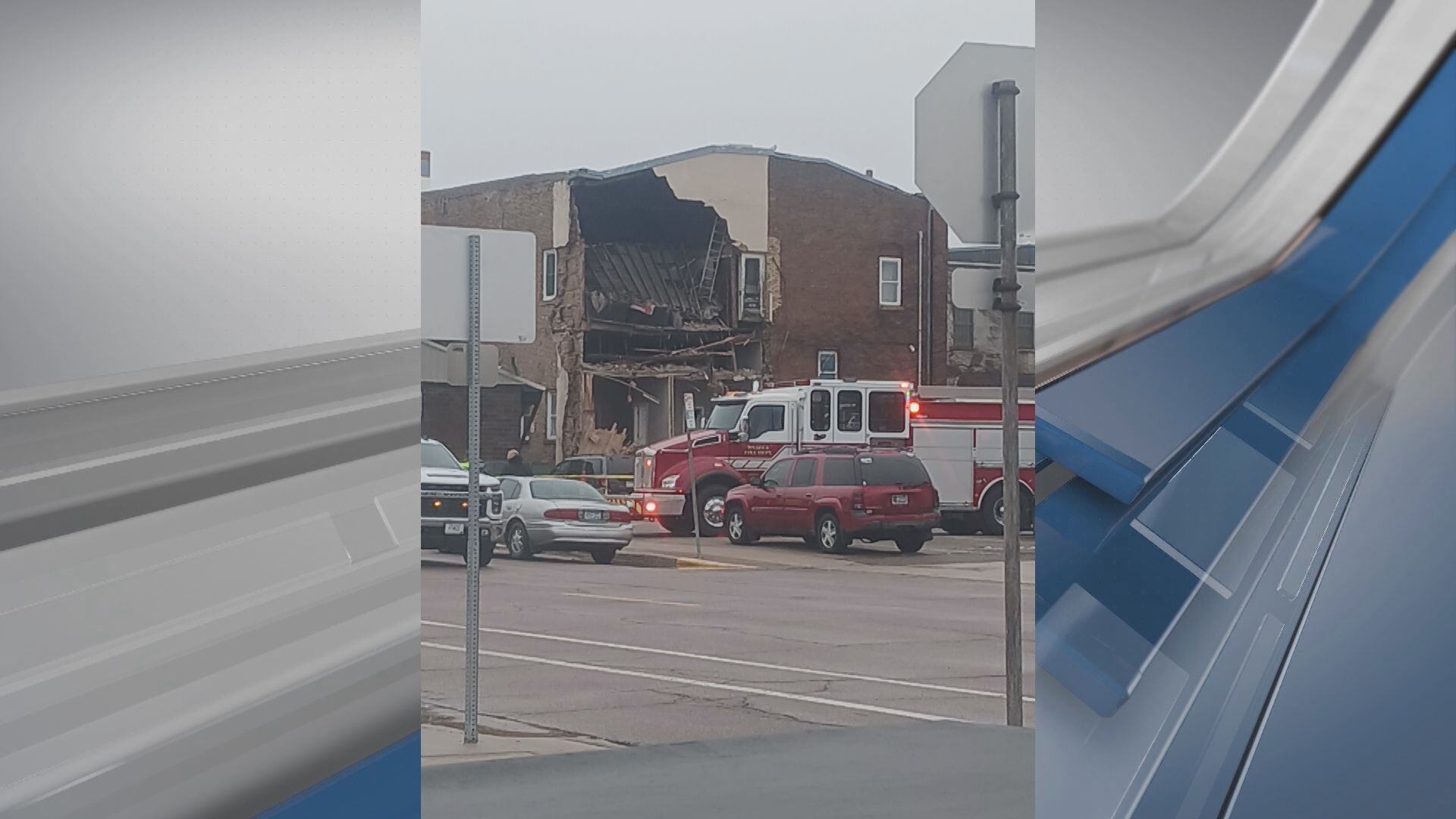 Authorities respond to partial building collapse in Waseca