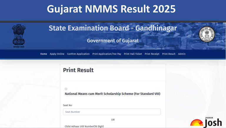 Gujarat NMMS Result 2025 Out at sebexam.org: District Wise Merit List Download Link Here