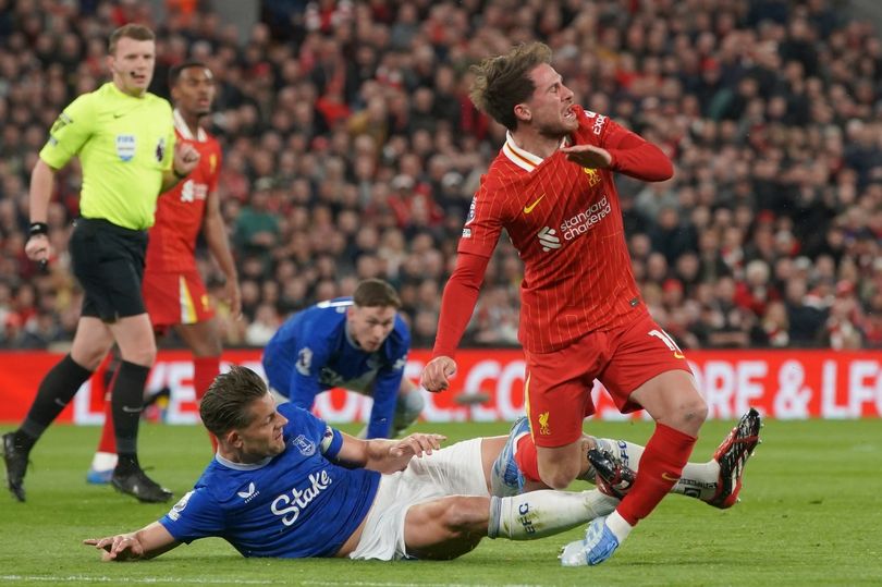 Liverpool receive new red card referee verdict as James Tarkowski ...