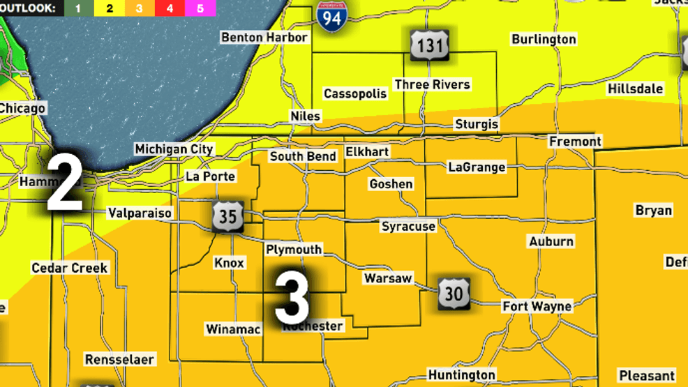 Severe storms threaten northern Indiana