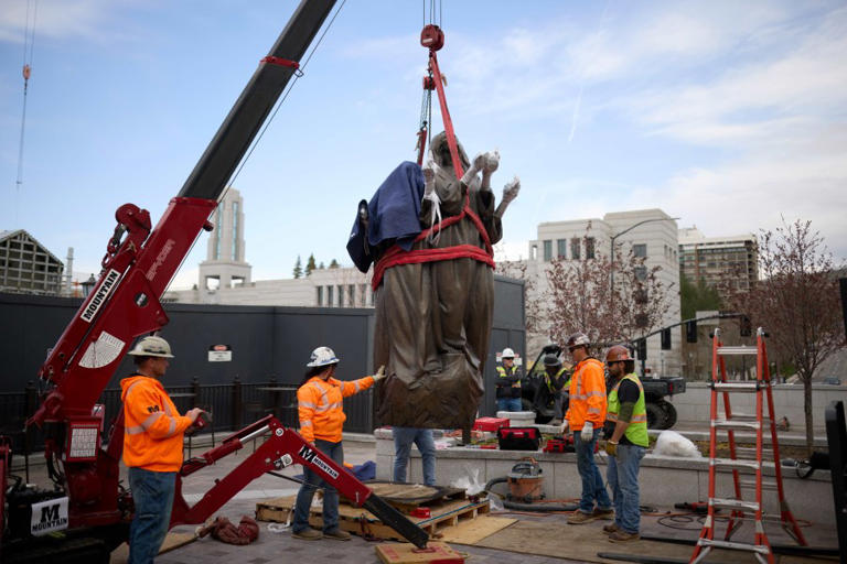 New statue on the ‘Five Wise Virgins’ at Temple Square