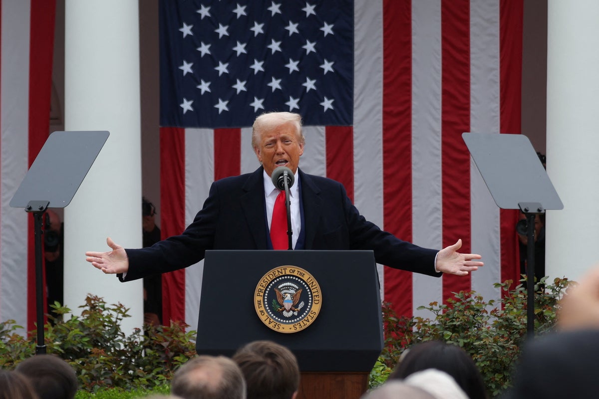 Tariffs live: Trump unveils 10% reciprocal tariff on imports from UK ...