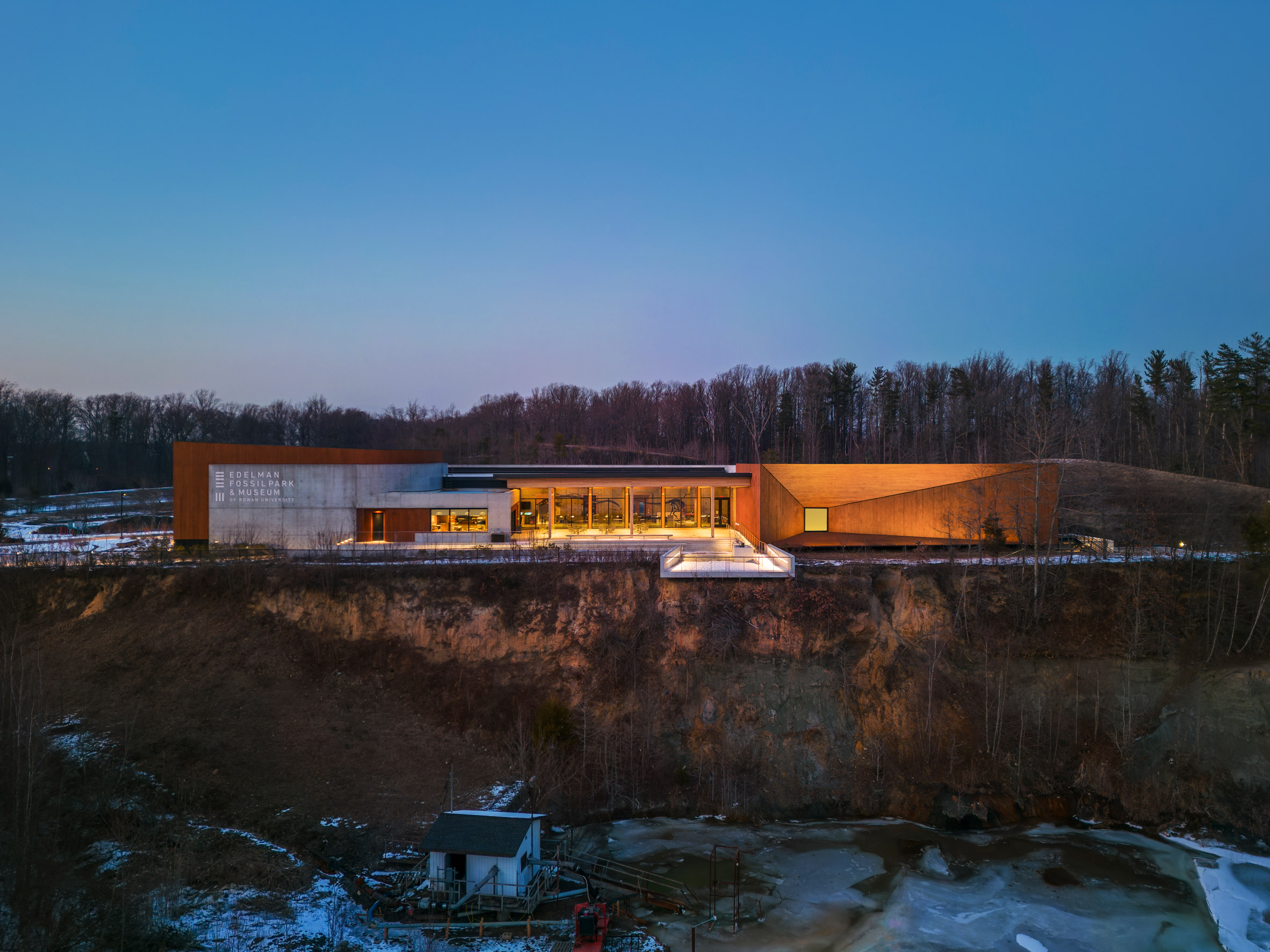 Ennead Architects unveils fossil museum in New Jersey quarry