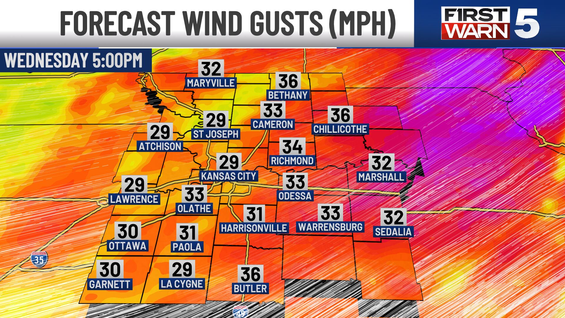 First Warn Forecast: Dry, windy afternoon in store for Kansas City area