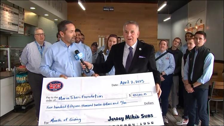 10TV's Dom Tiberi accepts $451K check for Maria Tiberi Foundation from ...