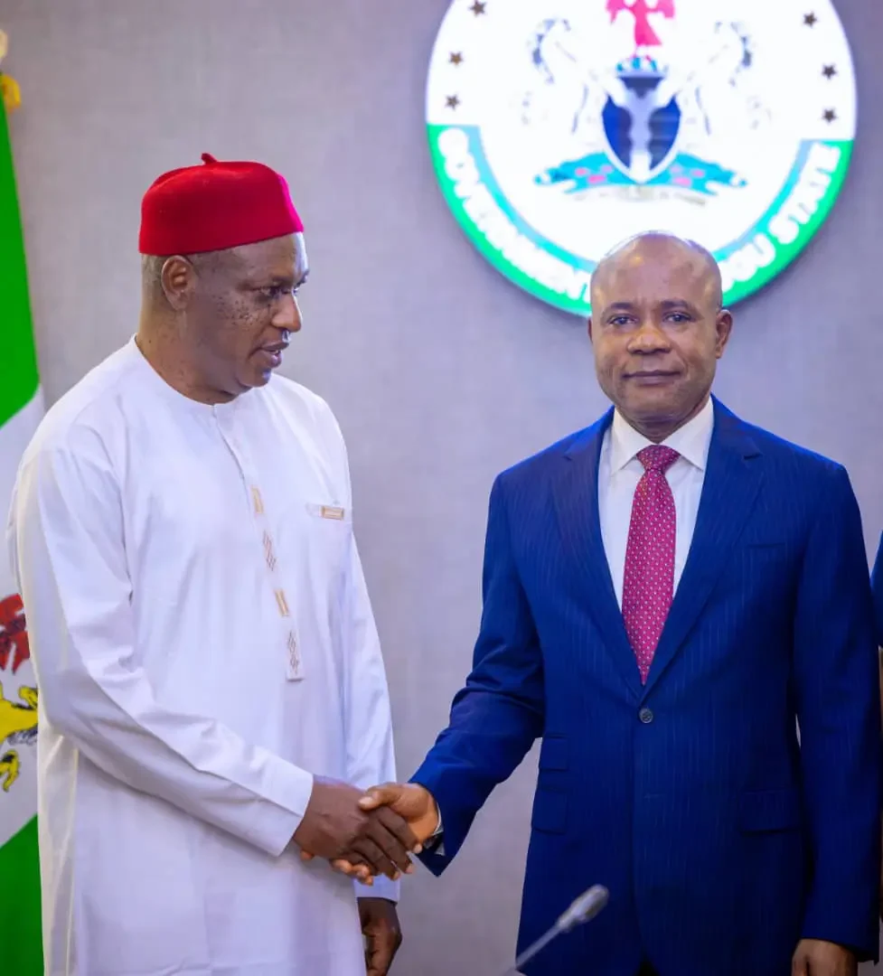 ‘Welcome home’ – Gov Mbah receives Edeoga back to PDP