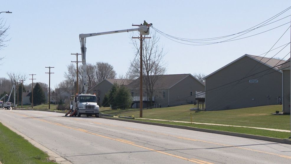 Crews work to repair more than 300 damaged poles as power restoration ...