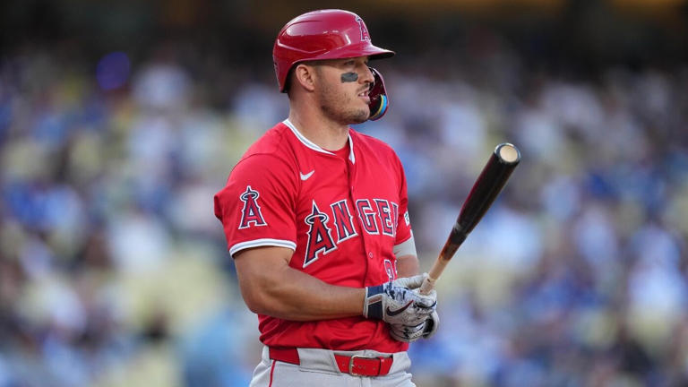 WATCH: Fan ejected for grabbing ball from Mike Trout's glove