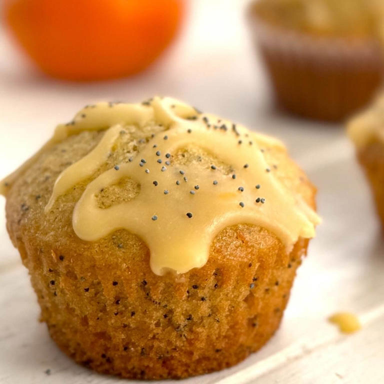 One Bowl Glazed Orange Poppy Seed Muffins