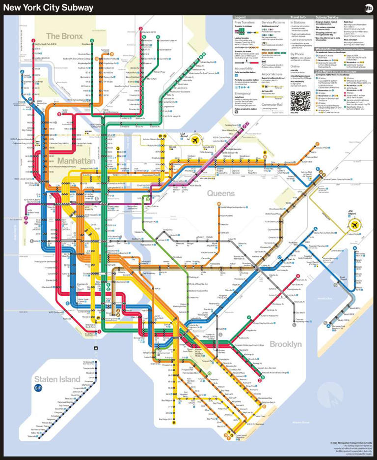 The MTA unveiled a redesigned subway map for the first time in 50 years ...