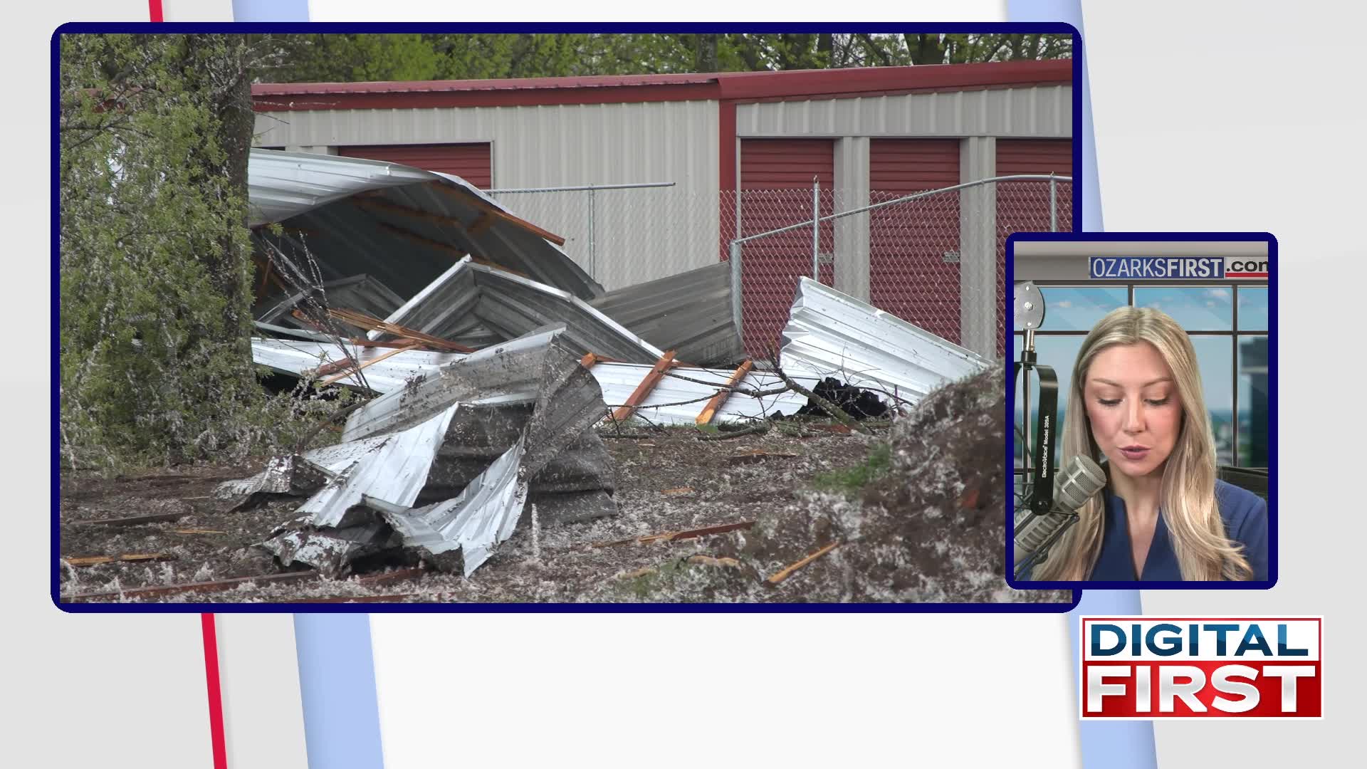 Major damage from likely tornado in Nevada, Missouri