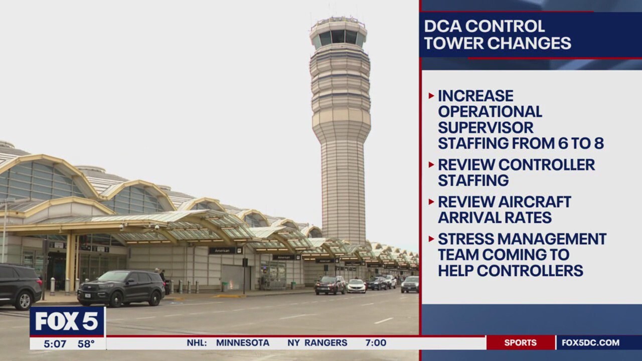 FAA making changes to air control towers at DCA