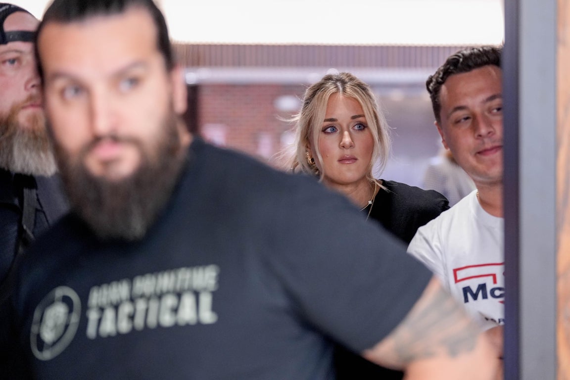 Former NCAA swimmer Riley Gaines speaks at Oklahoma Turning Point USA event