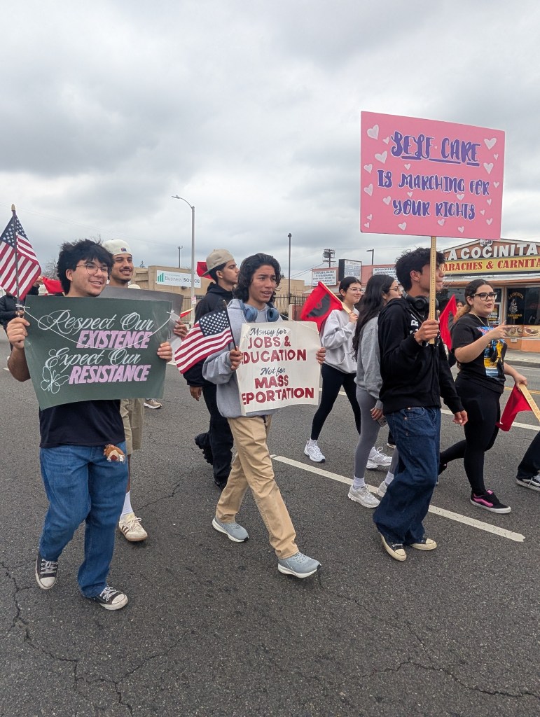 Demonstrators March in Pacoima to Honor Cesar Chavez’s Legacy, Denounce ...