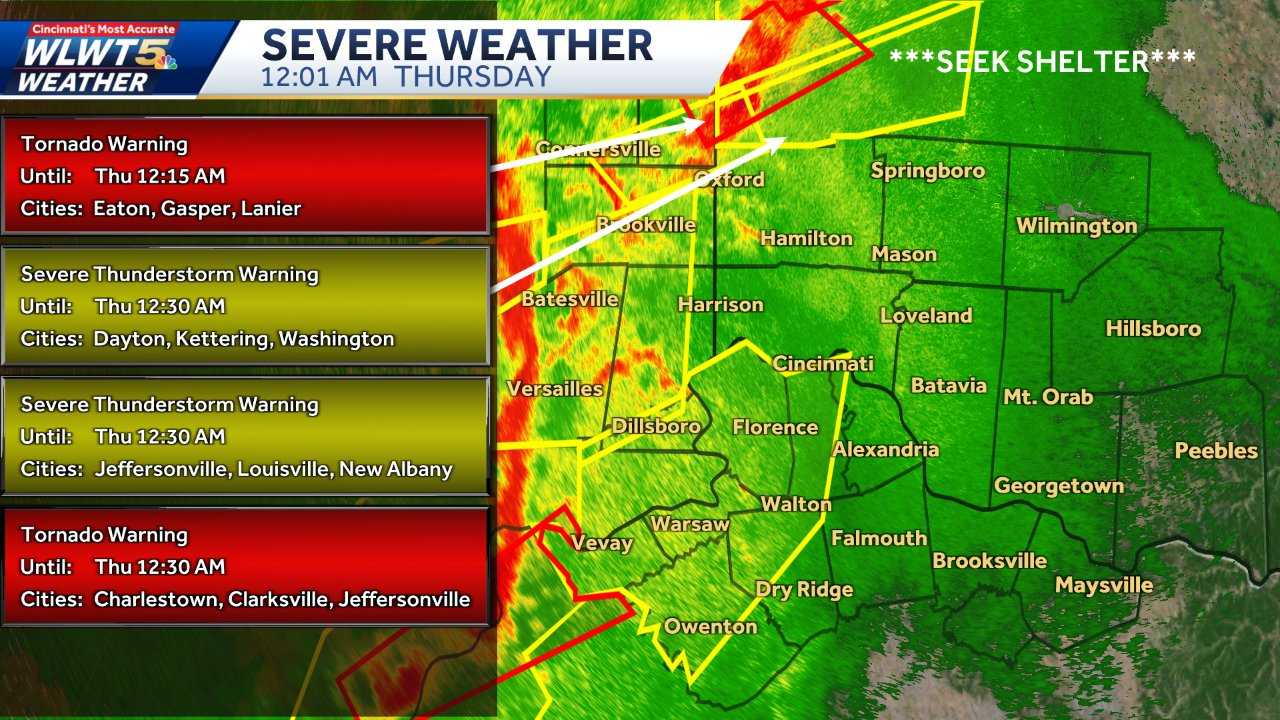 TRACKING LIVE: Severe thunderstorm warnings issued across Cincinnati area