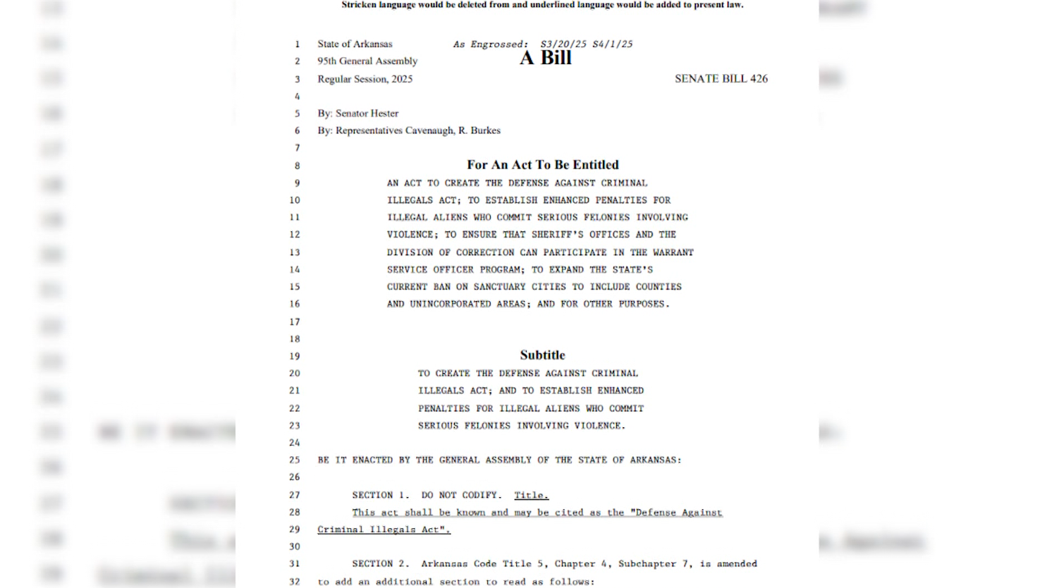 Arkansas Senate advances immigration penalty bill