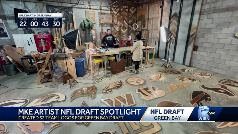 NFL taps Milwaukee artist for 32-piece draft week art installation