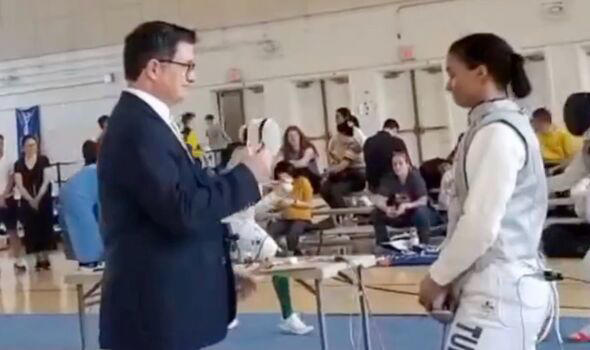 USA Fencing stands by trans athlete after female opponent takes knee ...