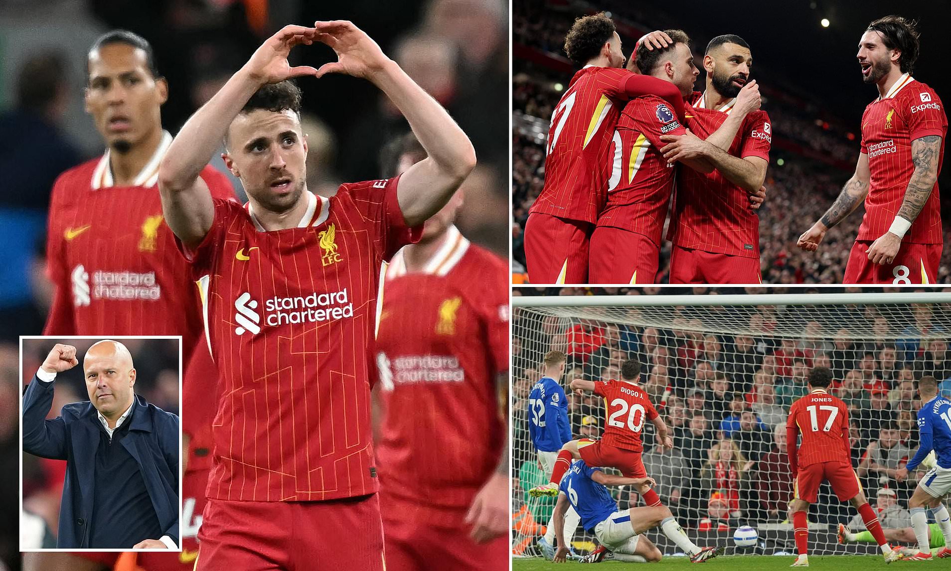 Liverpool 1-0 Everton: Diogo Jota's smart finish sees Reds go 12 points ...