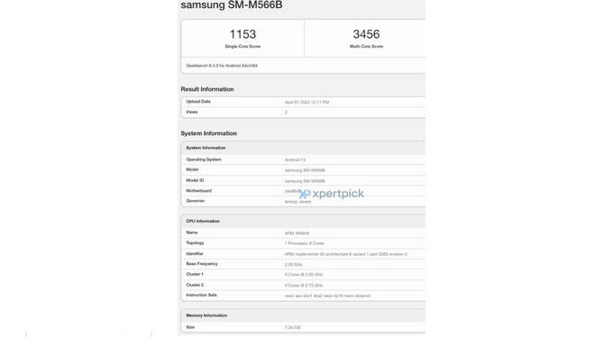 삼성 '갤럭시 M56' 핵심 사양 유출.. 엑시노스 1480 탑재?