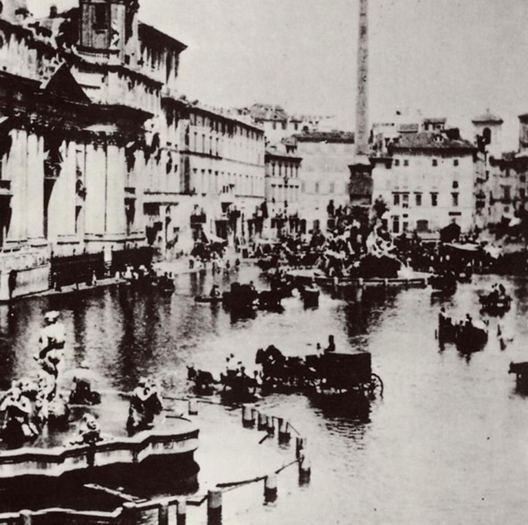 Foto del giorno: il lago di Piazza Navona