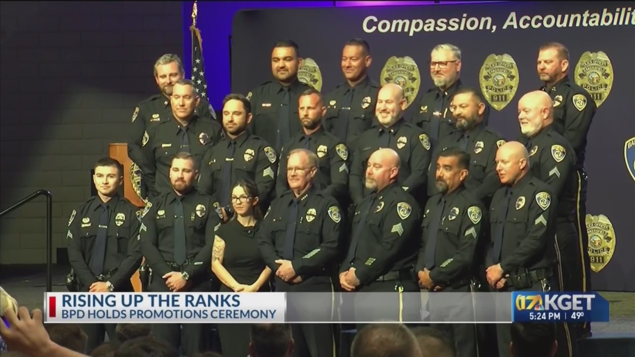 Rising the ranks: Bakersfield PD hosts promotion ceremony