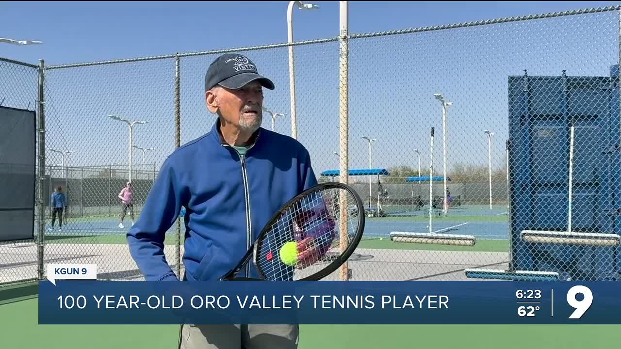 100 year-old tennis player Richard Shumway