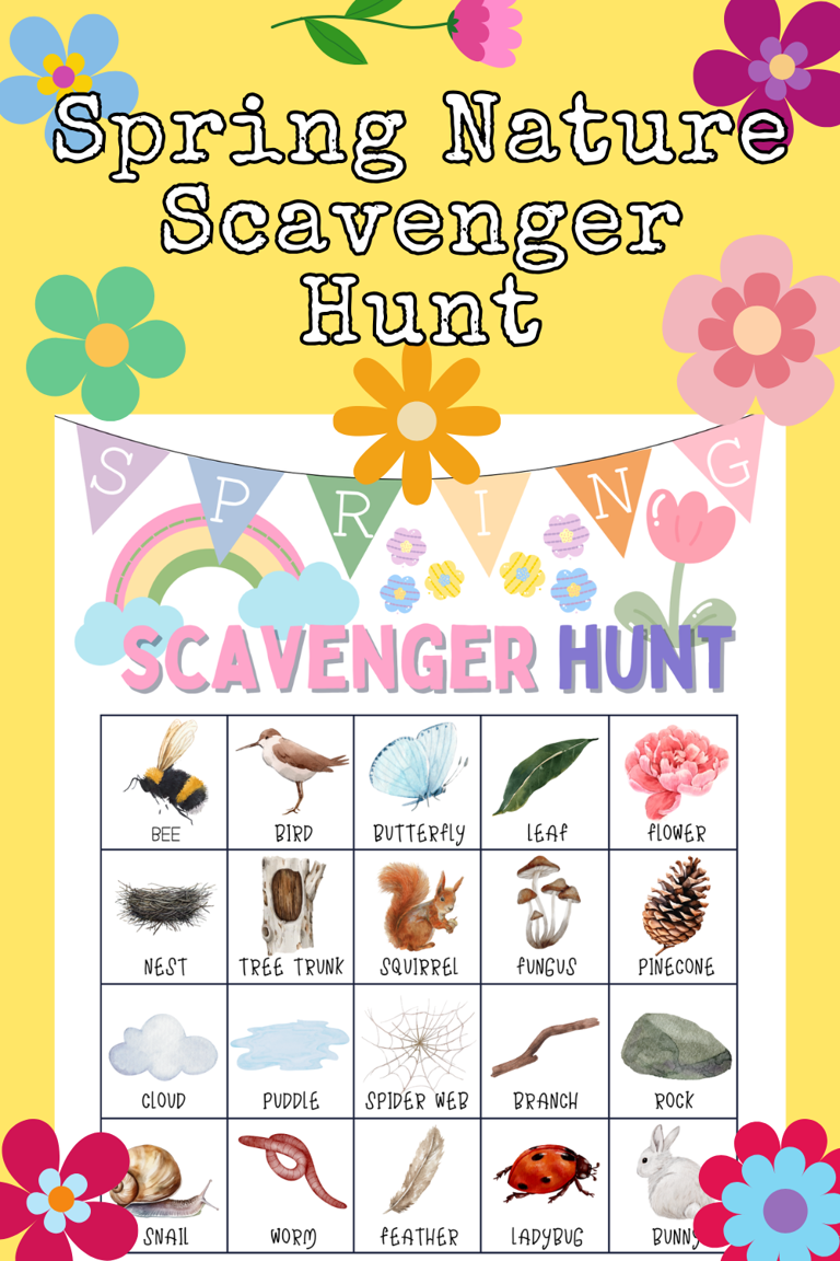 Printable Nature Spring Scavenger Hunt